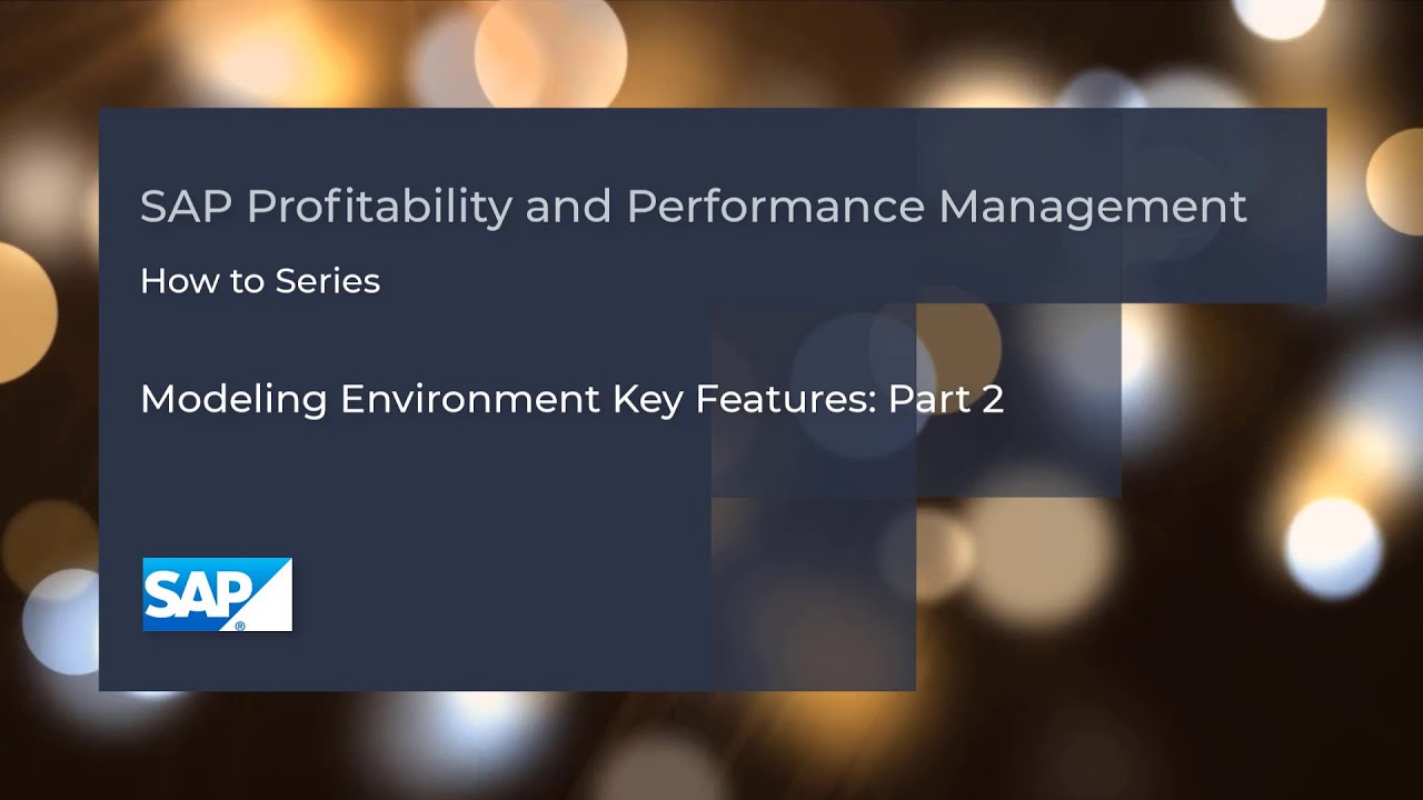 SAP Profitability and Performance Management: Modeling Environment Key ...
