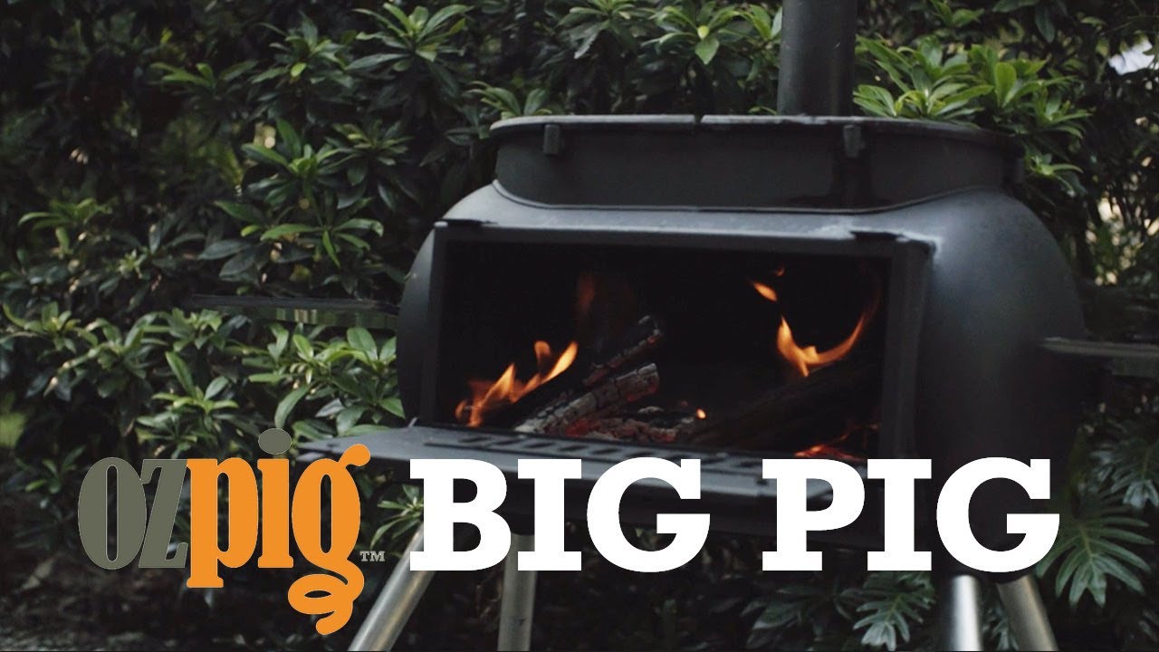 Ozpig Big Pig | Wood Fired Stove meets Charcoal BBQ - YouTube
