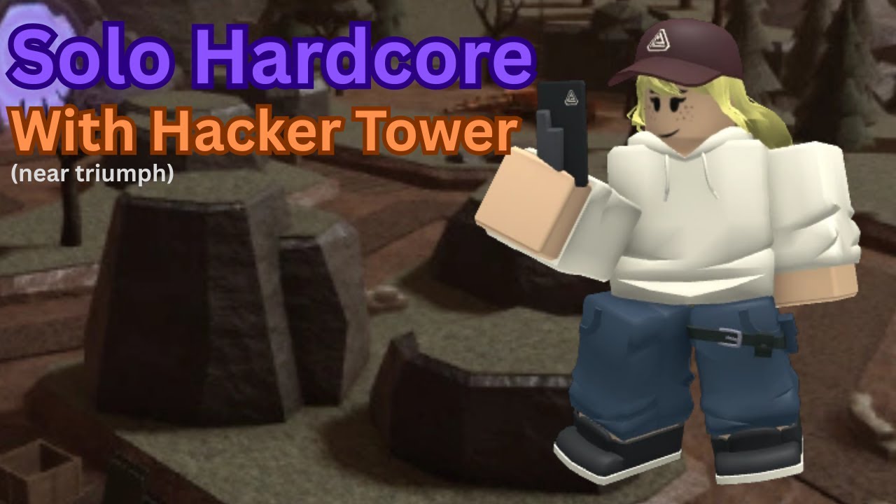 Solo Hardcore With Hacker (near triumph) | Tower Defense Simulator TDS ...