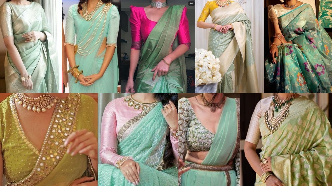 PISTA GREEN SAREE STYLING IDEAS FOR A ELEGANT LOOK - YouTube