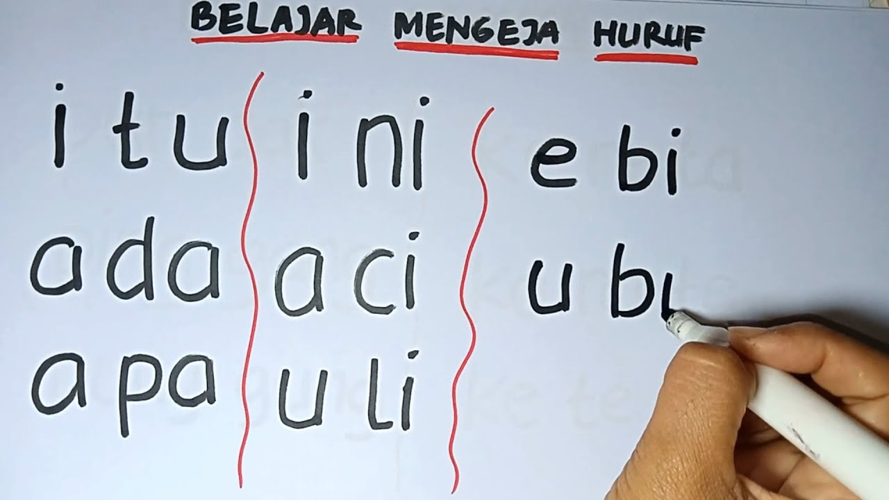 BELAJAR MENGEJA HURUF - YouTube