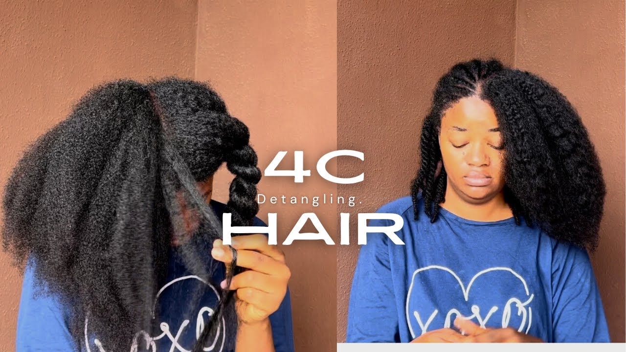 Undoing Twists on 4c/b Natural Hair | Lazy Naturalista | - YouTube