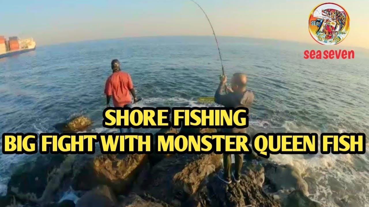 # New Video 2024#shore fishing ,big fight with monster queen fish ...