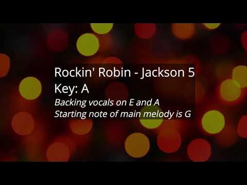 Rockin' Robin - Jackson 5 (Lower Key Karaoke Backing Track in A) - YouTube