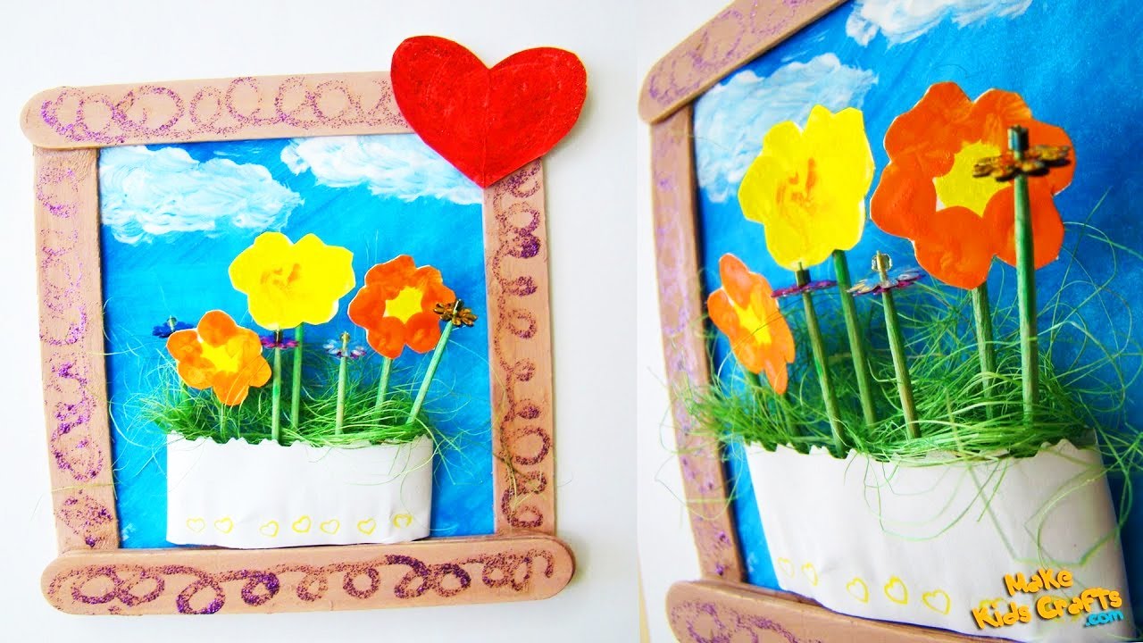 How to make 3D Flower Frame? | Craft Ideas | DIY - YouTube