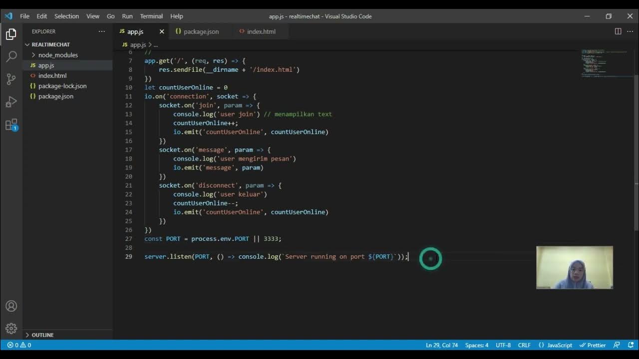 MEMBUAT WEBSITE REALTIME CHAT DENGAN MENGGUNAKAN SOCKET IO EXPRESS DAN NODE JS - YouTube