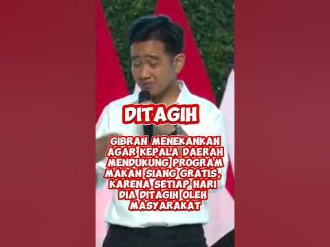 Setiap hari ditagih makan siang gratis, begini permintaan gibran kepada kepala daerah - YouTube