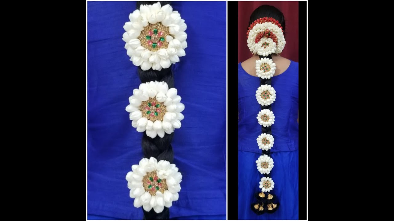 Pelli Poola Jada |DIY |Traditional Poola Jada Making | Hair Style | How ...