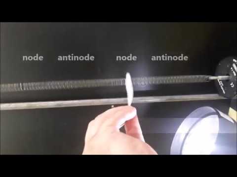 AWESOME Physics demonstrations. Standing wave on a spring (slow motion ...