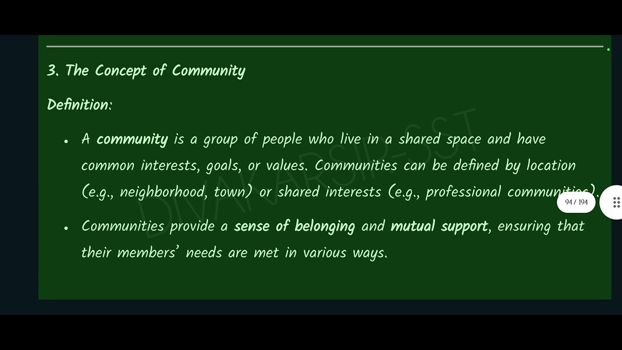 NCERT CLASS 6 SST FAMILY AND COMMUNITY NOTES - YouTube