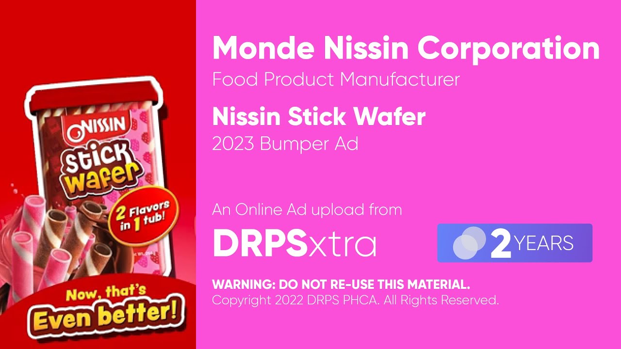 Nissin Stick Wafer Bumper Ad 2023 (Philippines) - YouTube