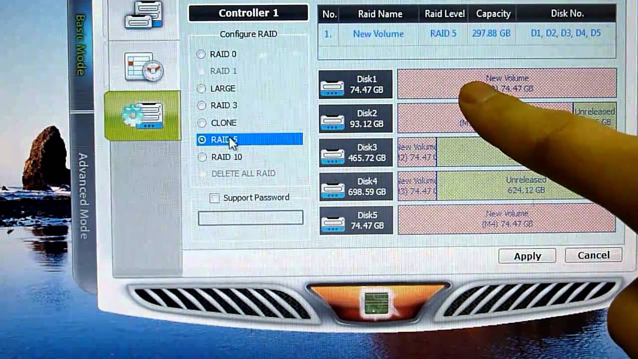 Addonics Compact RAID - Creating a RAID volume (6 of 8) - YouTube