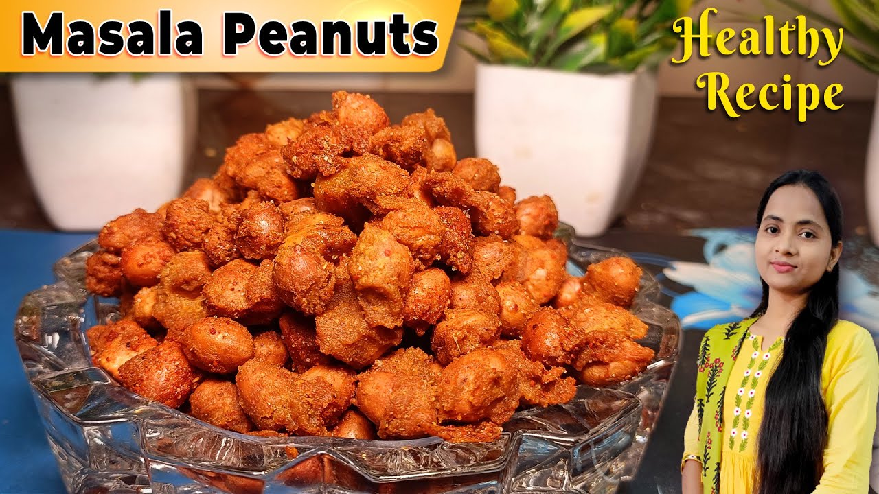 Besan Coated Masala Peanuts | Badam Pakora | Besan Coated Peanuts ...
