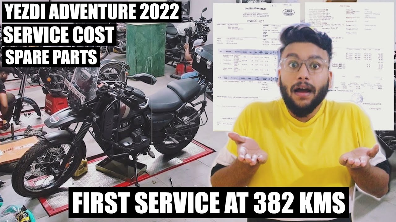 FIRST SERVICE DONE FOR YEZDI ADVENTURE BIKE AFTER 382 KMS | COST ...