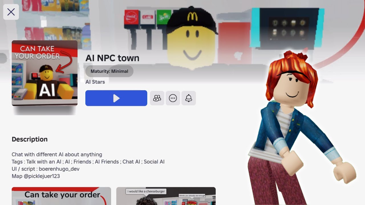 Exploring an AI NPC Town in Roblox! | Lily Gaming - YouTube