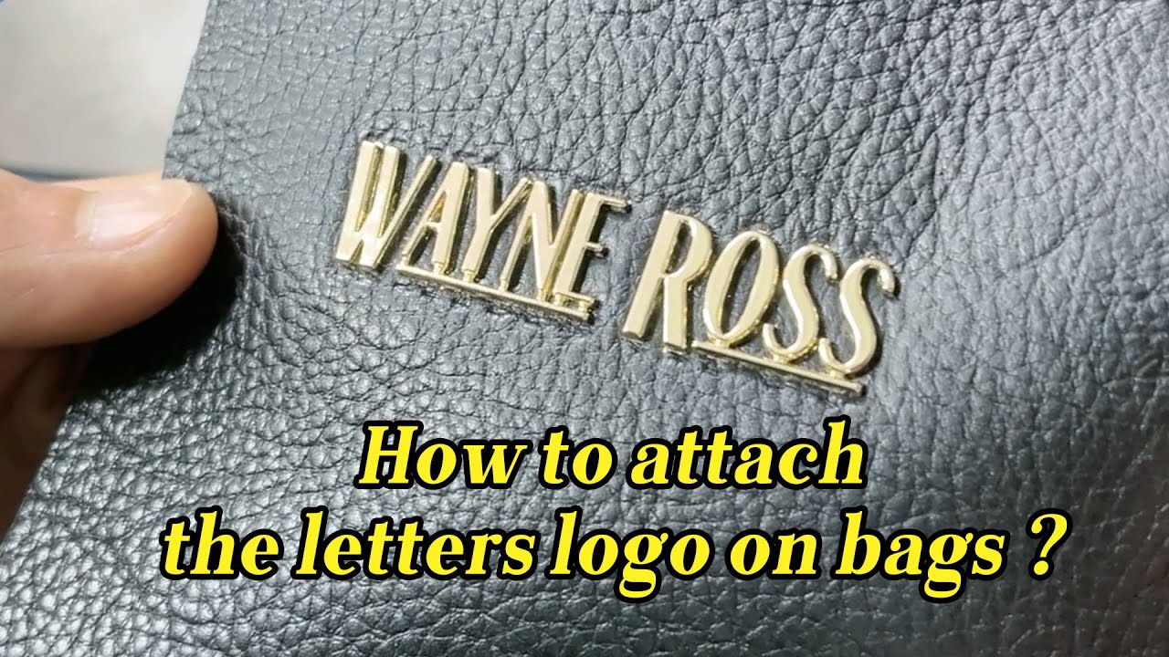 how to attach the letters logo on bags, how to install letters metal ...