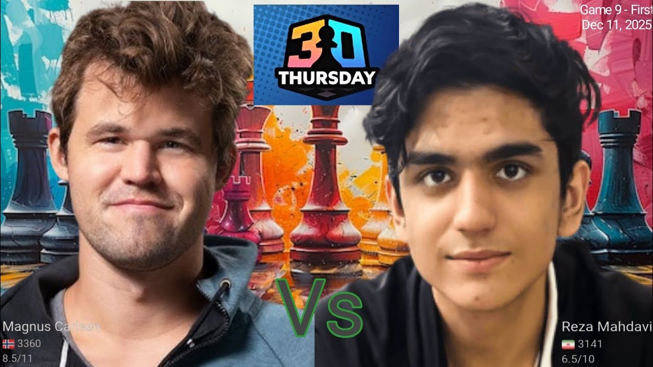 ⚡Reza Mahdavi vs Magnus Carlsen in event 3+0 Thursday 2025 || chesscom ...