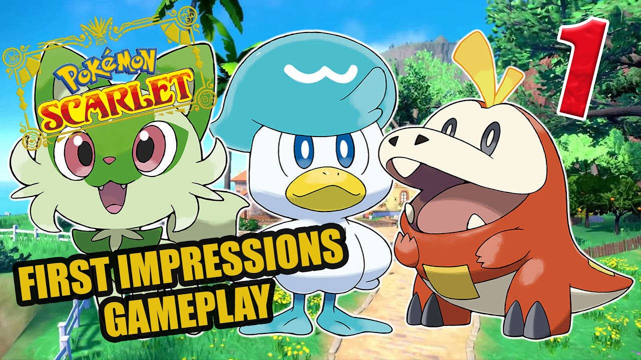 [Pokemon Scarlet] Day 1 Impressions & Gameplay | Picking Starter ...