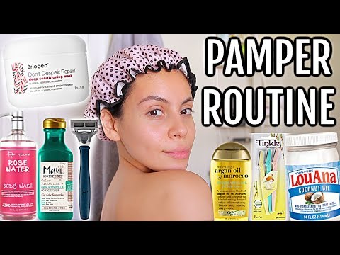my pamper routine! (self care day) - YouTube