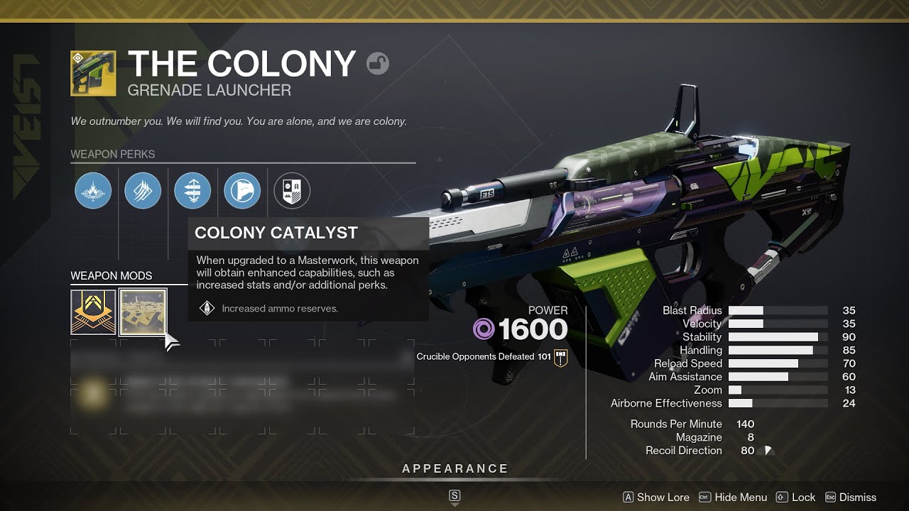 HOW TO GET THE COLONY CATALYST - DESTINY 2 - YouTube