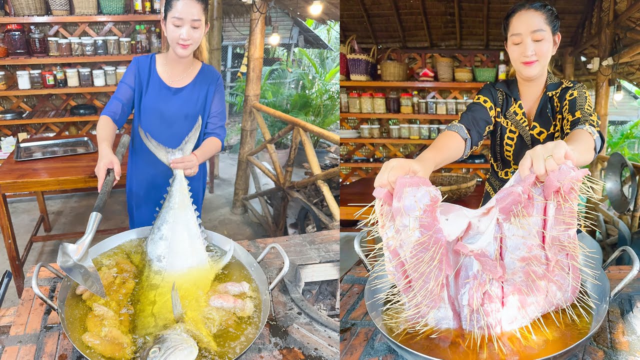Sros Cooking Show: Yummy Pork Belly Sour Sweet, Big fish fry sour soup ...