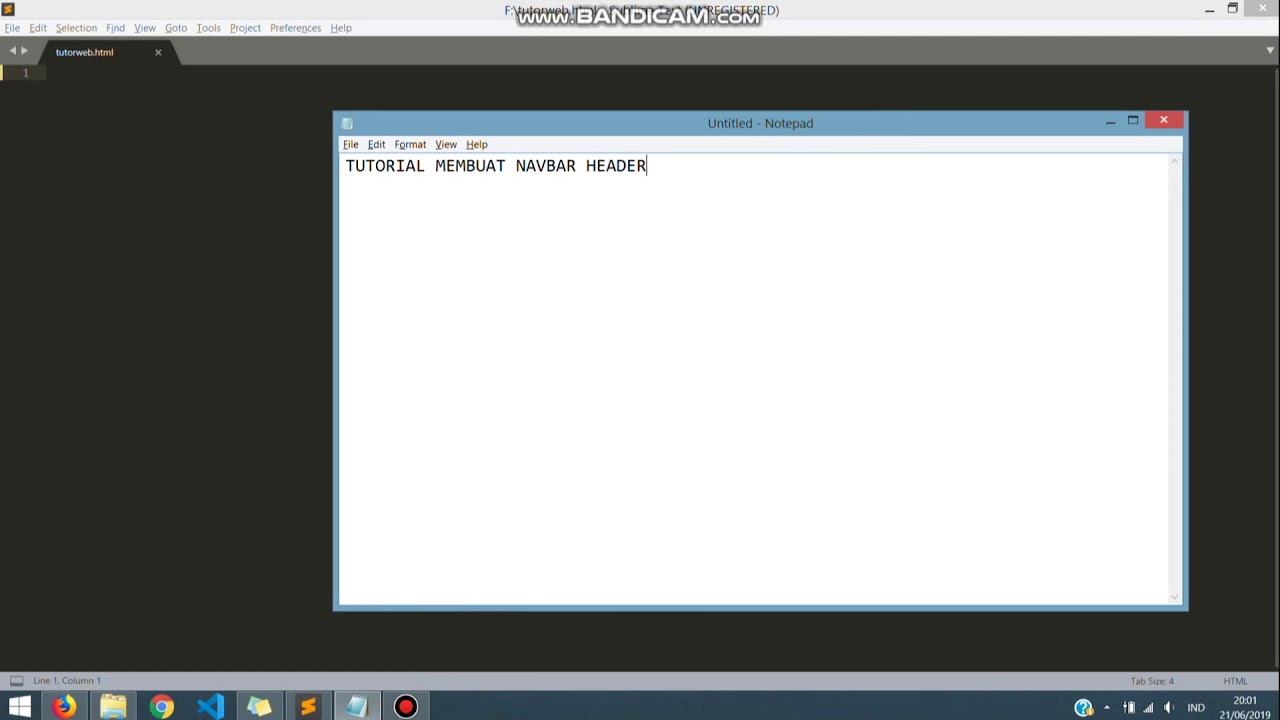 Tutorial Membuat Navbar Header (Menu) pada Web - YouTube