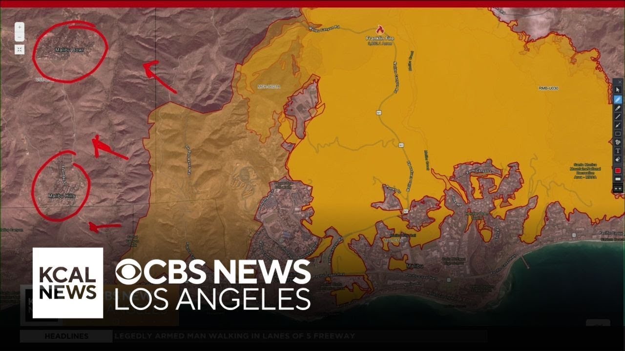 The Franklin Fire in Malibu reaches nearly 4,000 acres as it shifts ...