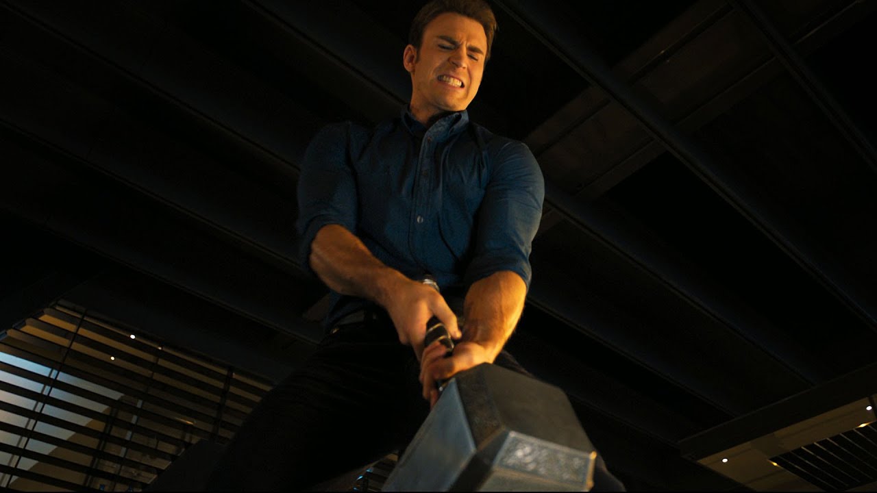 Avengers Try To Lift Thor's Hammer Avengers Age of Ultron 2015 Movie ...