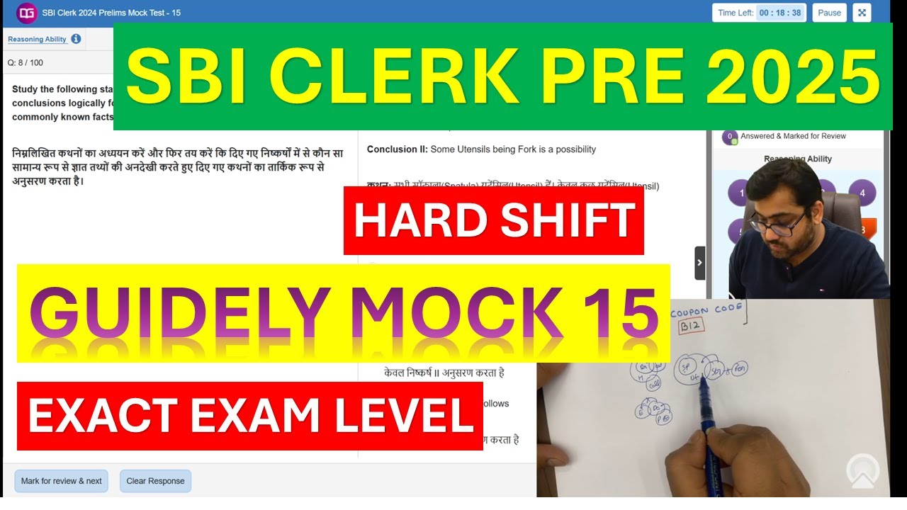 SBI CLERK PRE 2025 GUIDELY LIVE MOCK 15 Best Approach and Tricks For ...