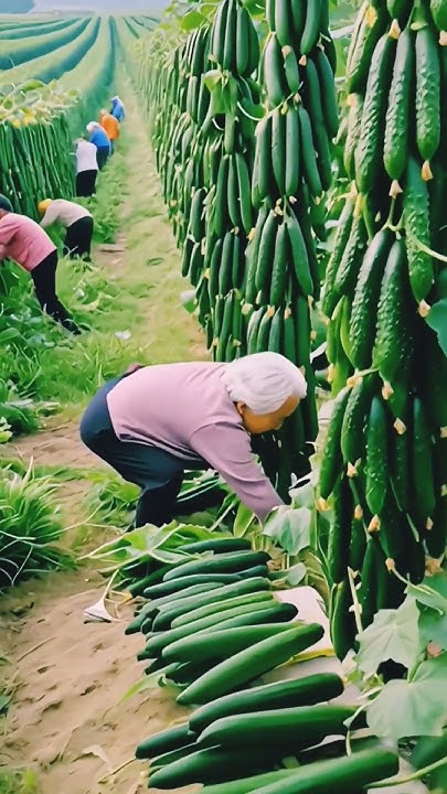 Amazing cucumber harvesting #farming #usafarming - YouTube