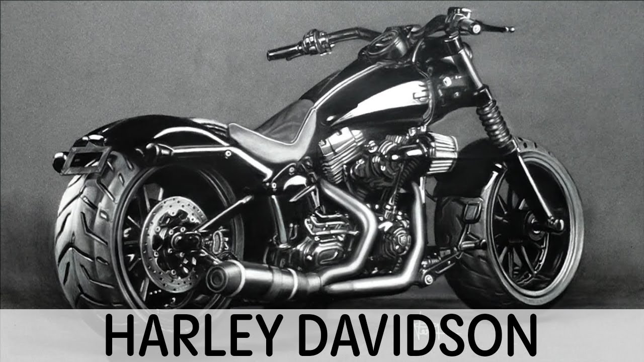 Harley Davidson Drawing - YouTube