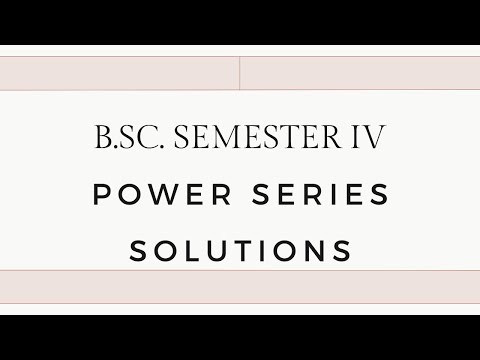 #4 Example of Power Series Solution - YouTube