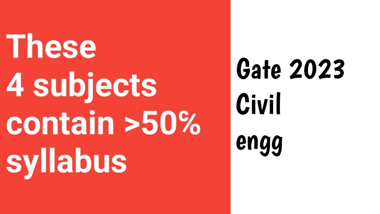 GATE Civil subject wise weightage || GATE 2023 - YouTube