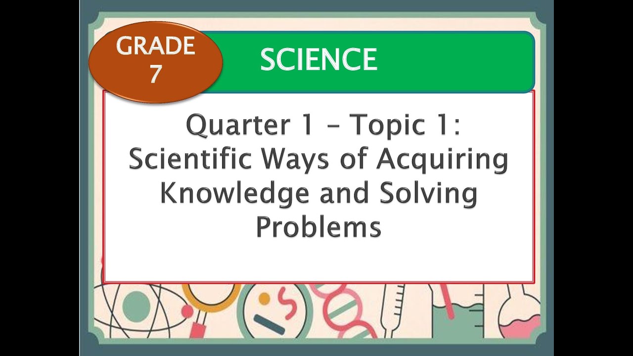 GRADE 7: SCIENCE: Quarter 1- L1: Scientific ways of Acquiring knowledge ...