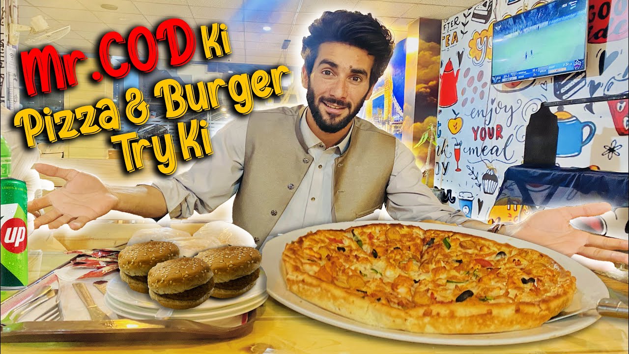 Trying Large Pizza And Burger of Mr.COD | Review of our experience ...