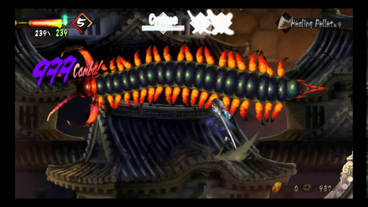Muramasa The Demon Blade -[Kitsuke] - Boss:Giant Centipedes - YouTube