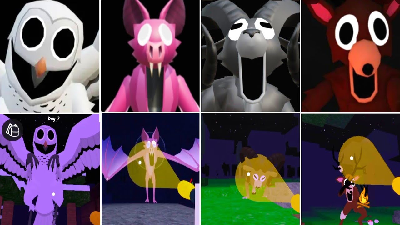 99 Nights in the Forest - OWL VS BAT VS RAM VS DEER VS HUNGRY DEER ...