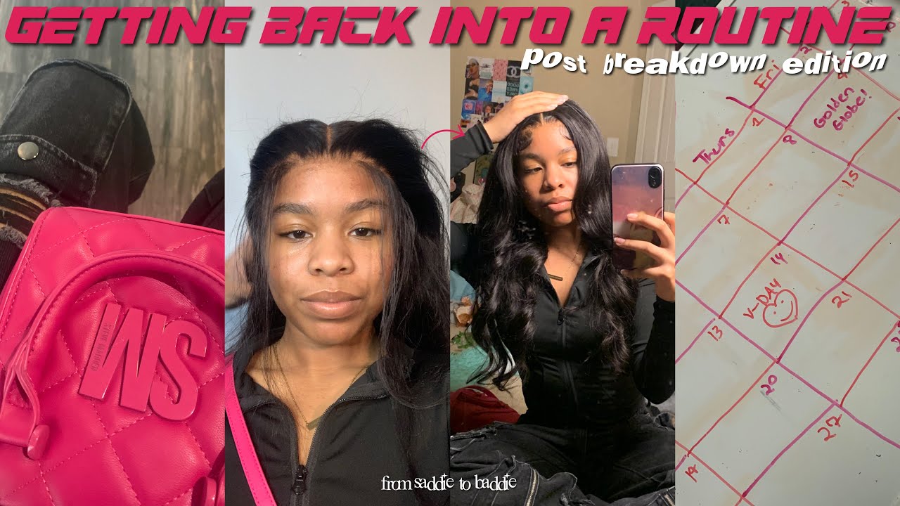 GETTING BACK INTO ROUTINE *post breakdown edition* | hair appt, monthly ...