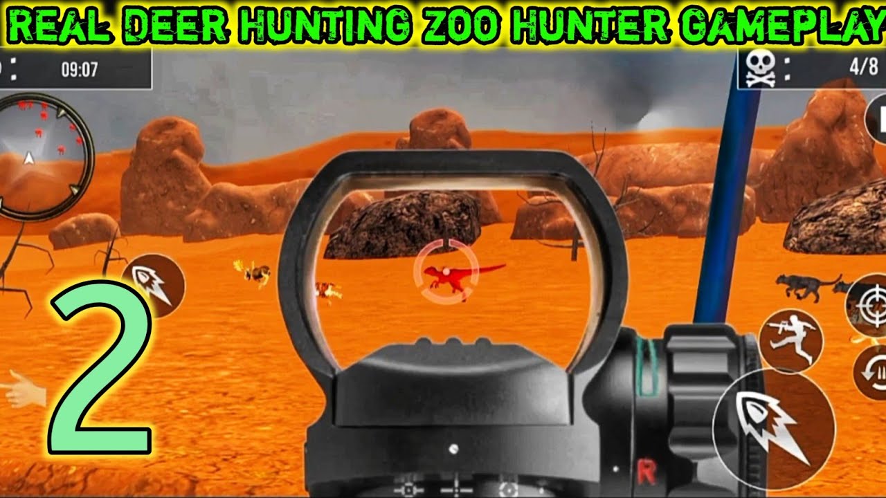 Real Deer Hunting Zoo Hunter gameplay | Dinosaur Hunting Gun Games ...
