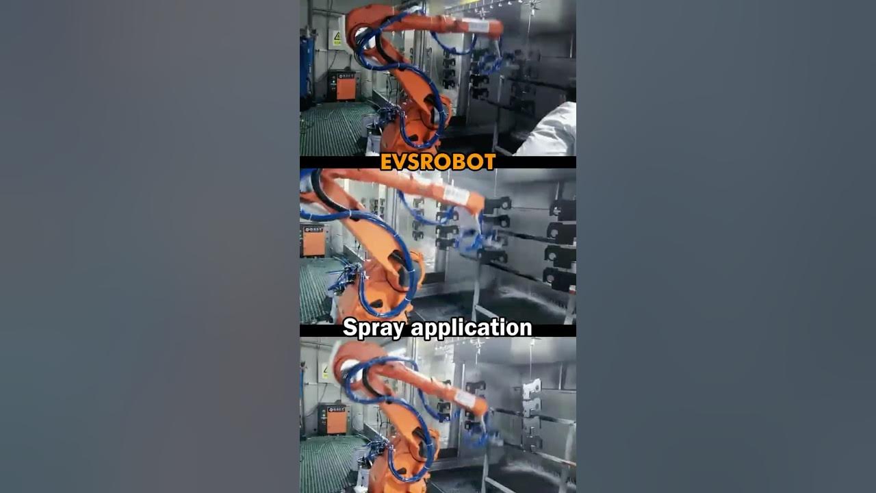 EVSROBOT - Spray Application in Smart Factory#smartfactory #spary #paintingrobots #evsrobot ...
