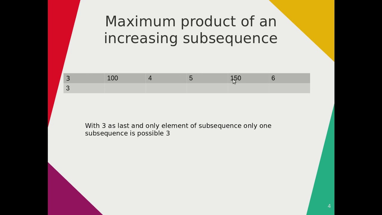 [हिन्दी] Dynamic programming: Maximum product of an increasing subsequence - YouTube