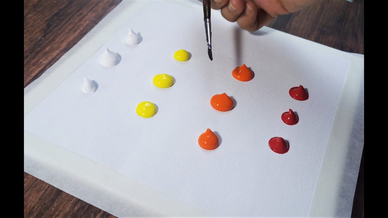 Red sunset | Easy acrylic painting | For beginners N180 - YouTube