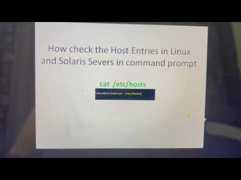 Host Entries verification Linux & Solaris Servers Shortcut - YouTube