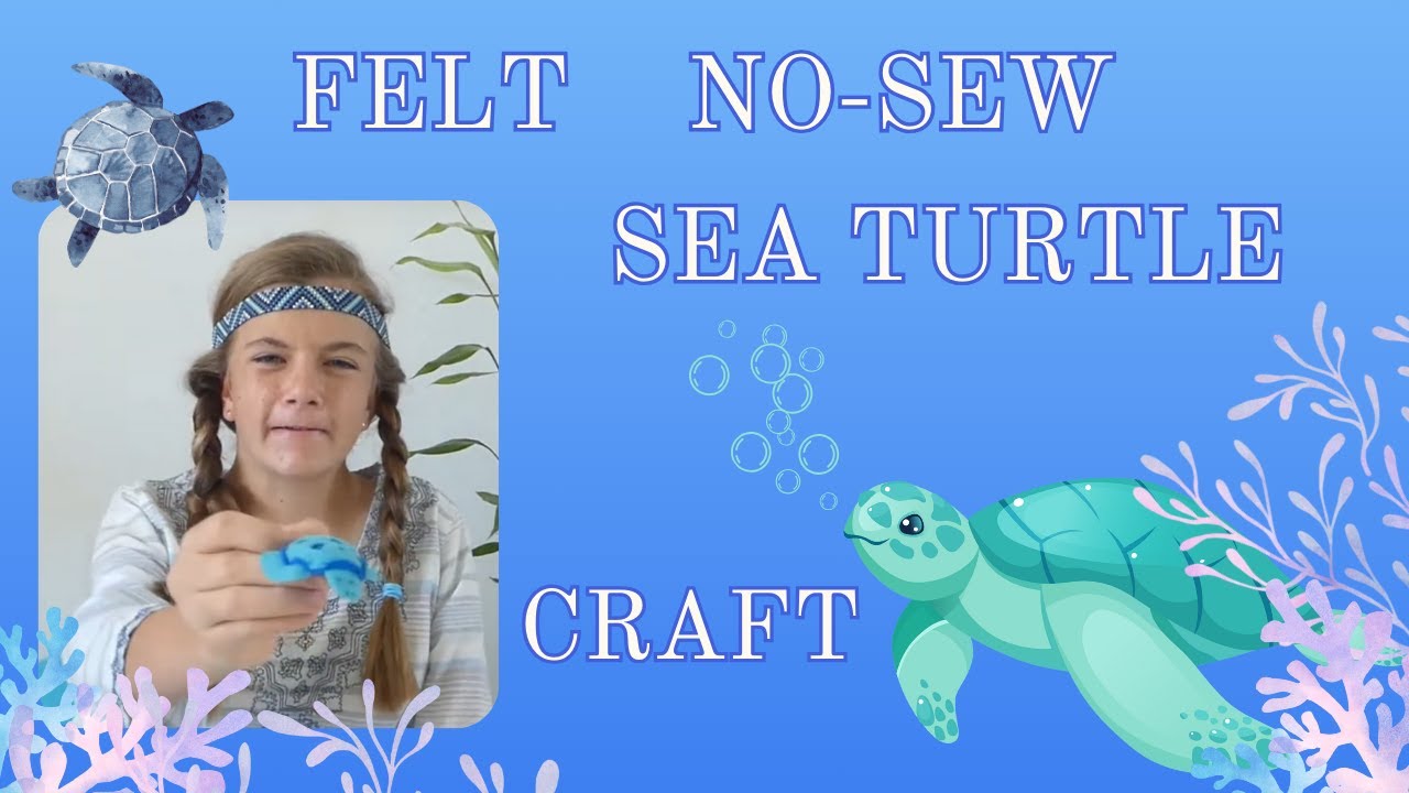 Felt Baby Sea Turtle Stuffed Animal No Sew Craft - YouTube