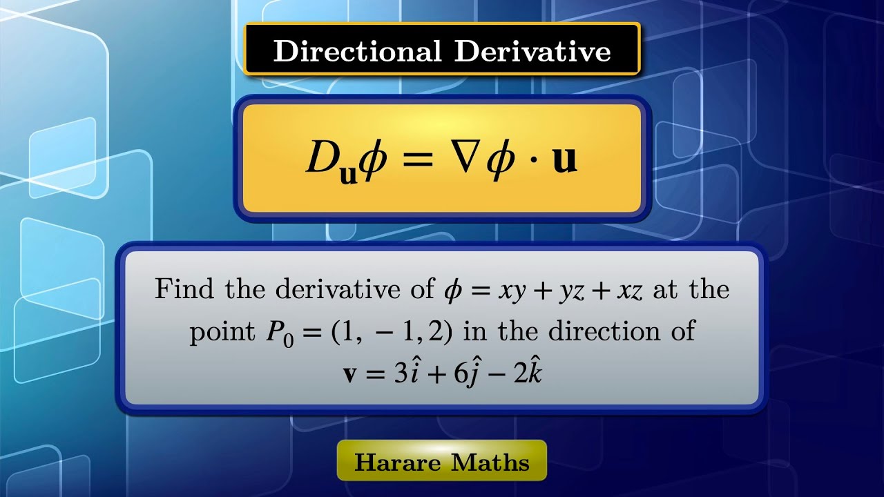 Directional derivative - YouTube