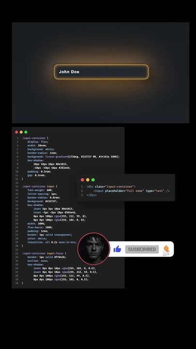 Input neumorphism effect in HTML, CSS #asmr #coding #programming #html #css #neumorphism #web # ...