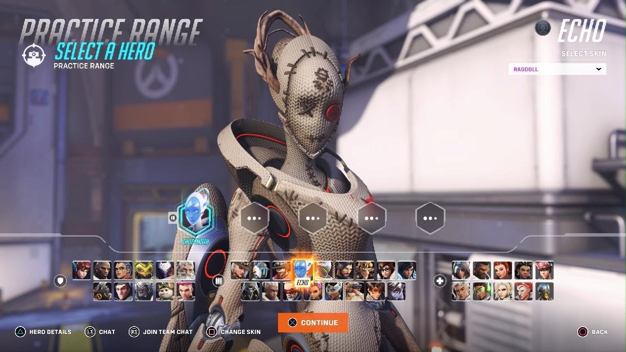 [PS5] Ragdoll Echo skin Gameplay - Overwatch 2020 Halloween Skin - YouTube