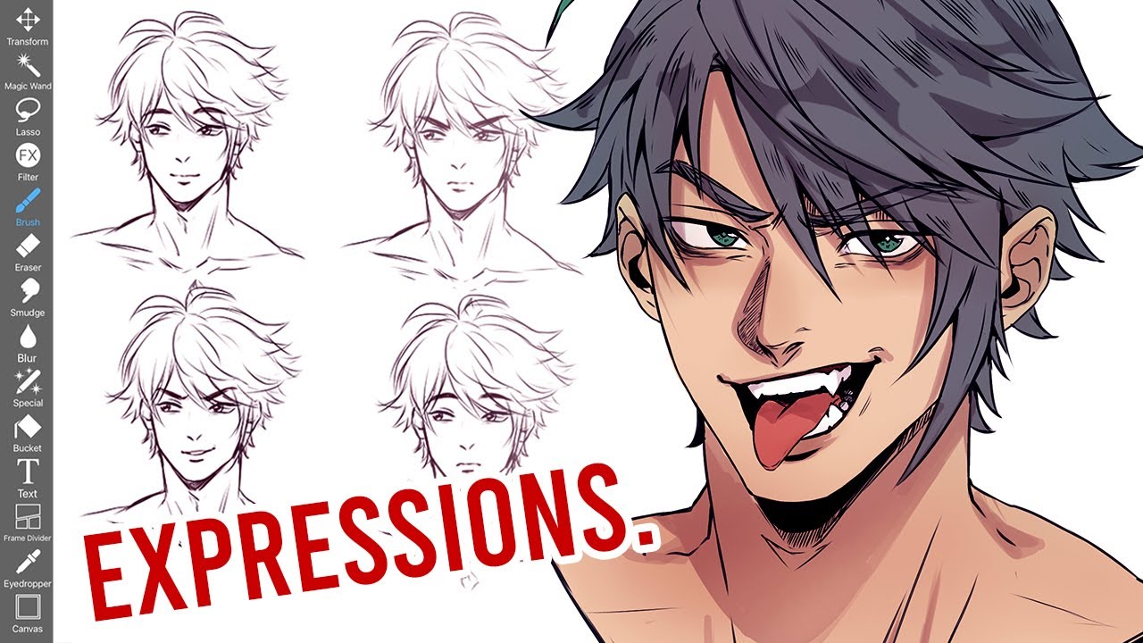 Manga Male Facial Expressions