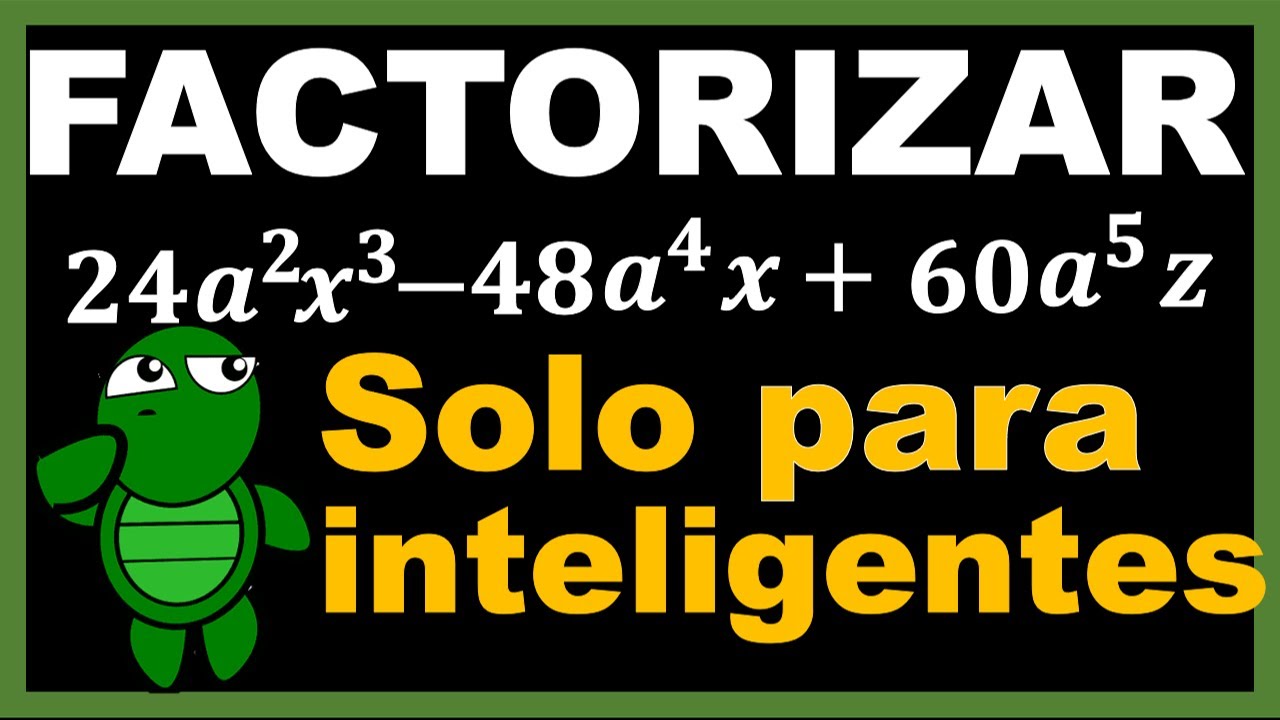 FACTORIZACIÓN POR FACTOR COMUN con COEFICIENTES GRANDES aplicando ...