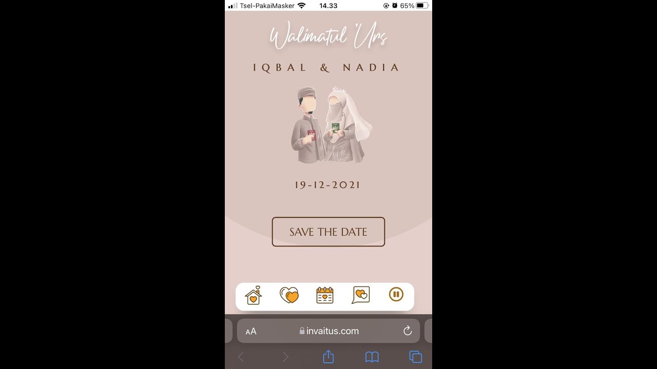 Undangan web syari rsvp buku tamu kehadiran nama tamu website qr code ...